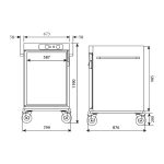 Carro Caliente Banquetero CCB-10 - Mobiliario Restaurantero